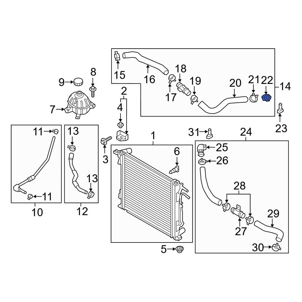 Hyundai OE 254853J000 - Radiator Coolant Hose Adapter