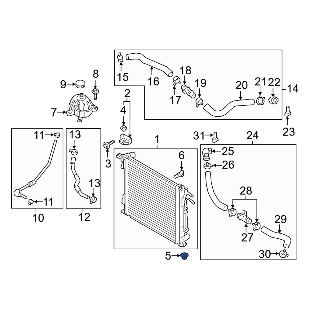 Hyundai OE 25336C5000 - Lower Radiator Insulator