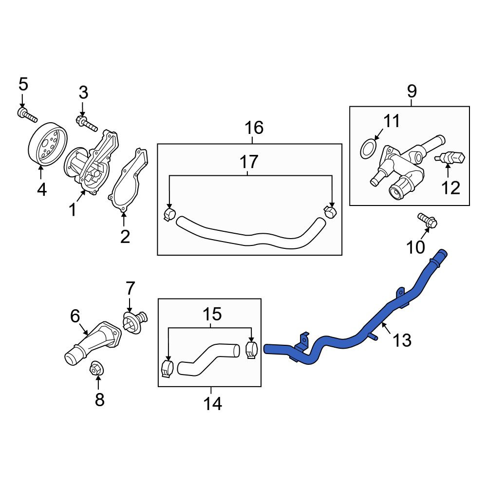 Hyundai OE 254572E000 - Engine Coolant Pipe