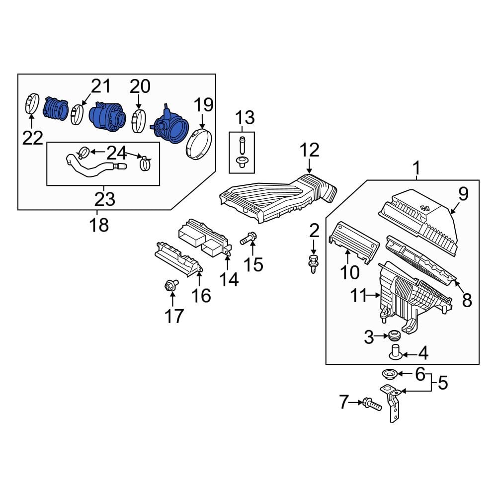 Hyundai OE 28130D3500 - Front Engine Air Intake Hose