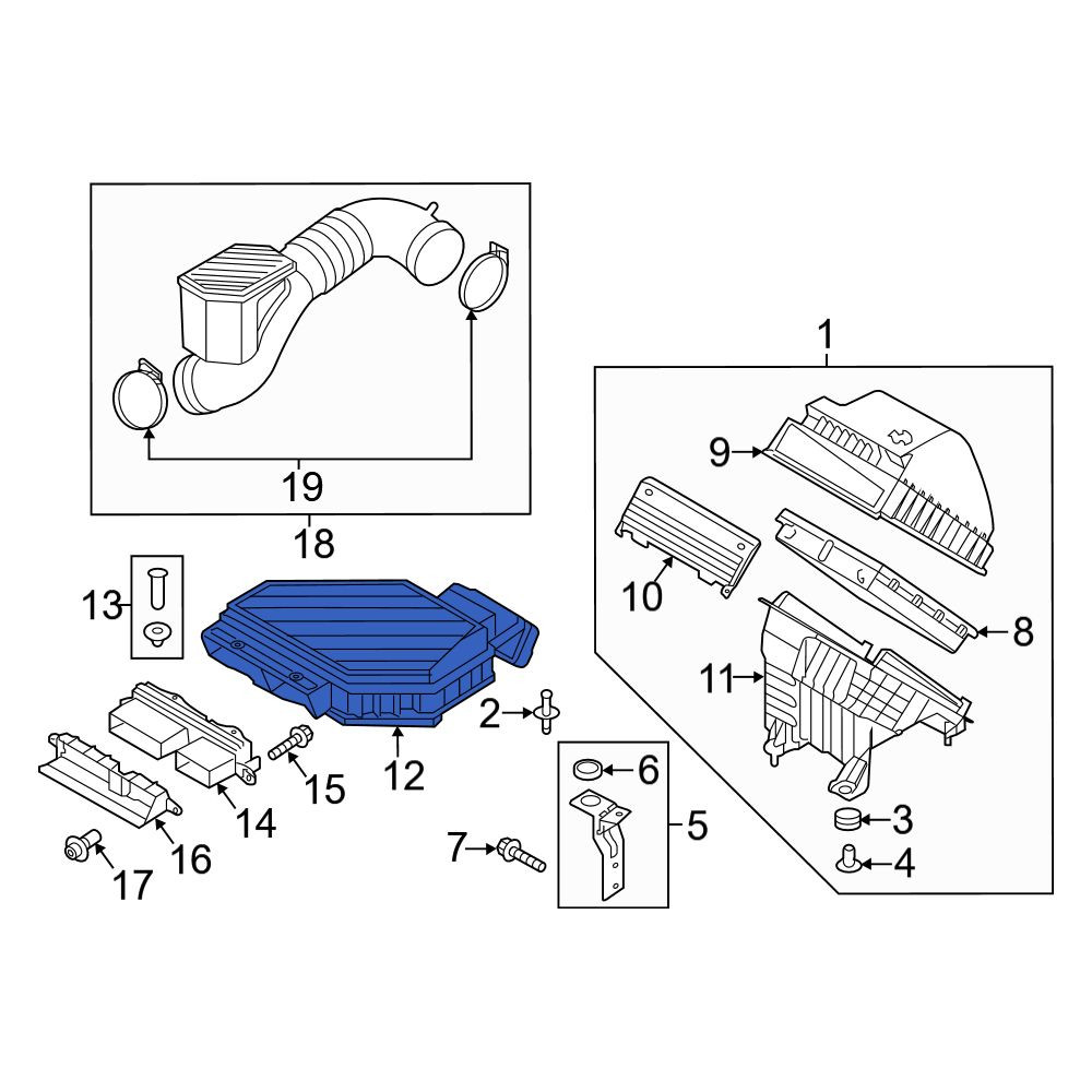 Hyundai OE 28210D3200 - Center Engine Air Intake Hose