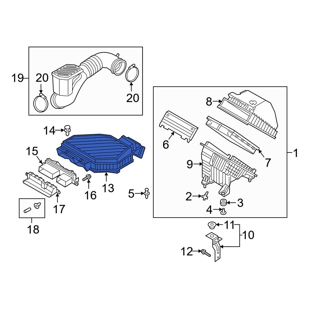 Hyundai OE 28210D3200 - Center Engine Air Intake Hose
