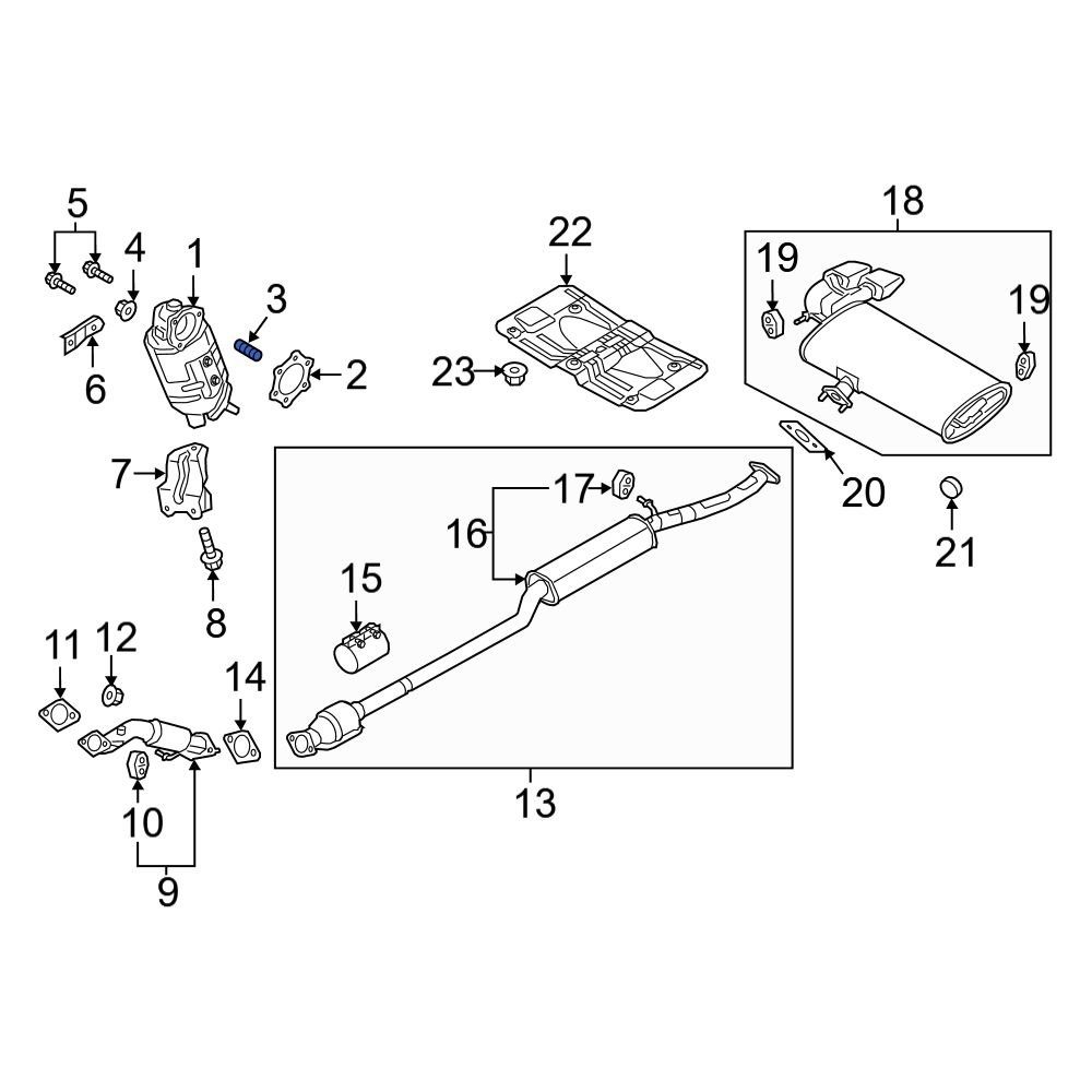 Hyundai OE 285152B000 - Exhaust Manifold Stud