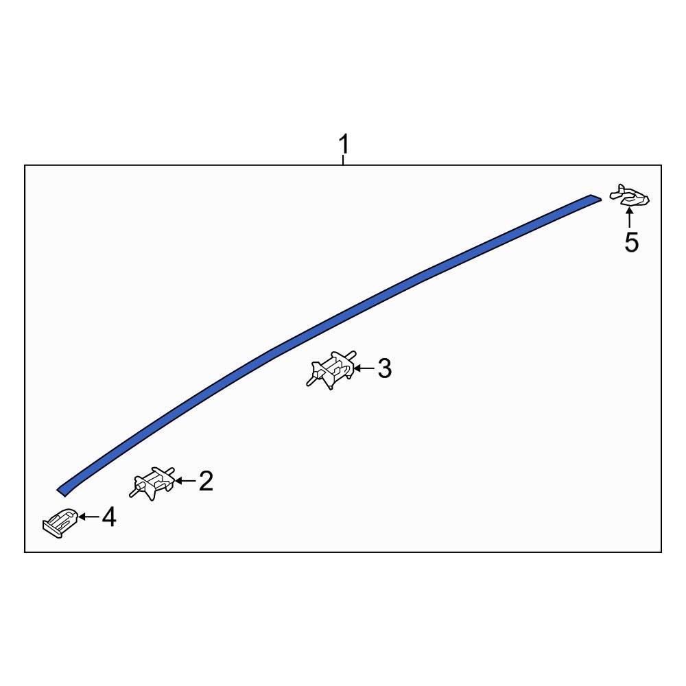 Hyundai OE 87240D3000 - Right Roof Drip Molding