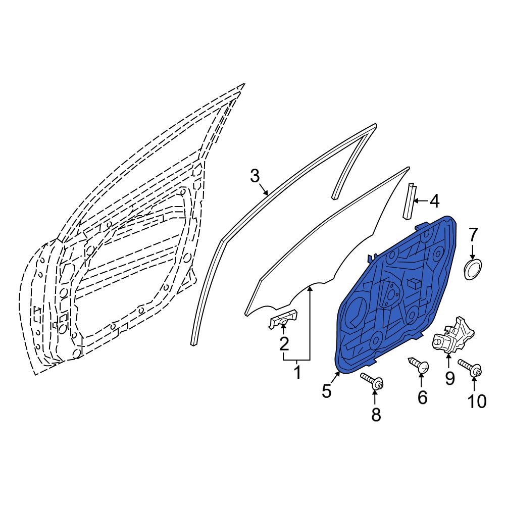 Hyundai OE 82481D3010 - Front Right Door Panel Carrier