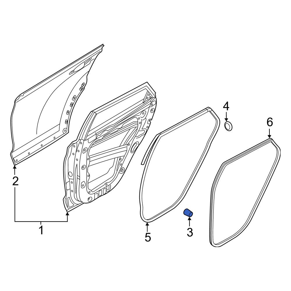 Hyundai OE 1737108518B - Front Door Stop