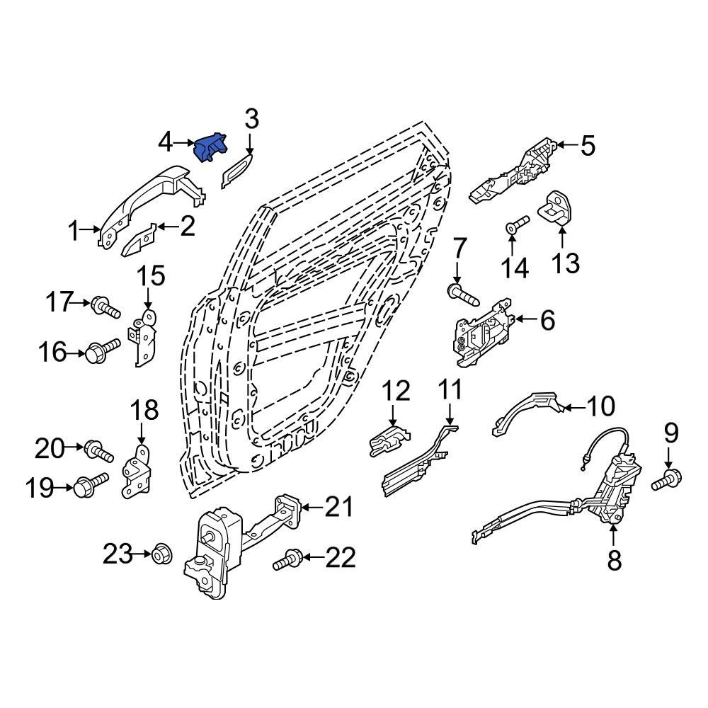 Hyundai OE 82652D3000 - Front Left Exterior Door Handle Cover