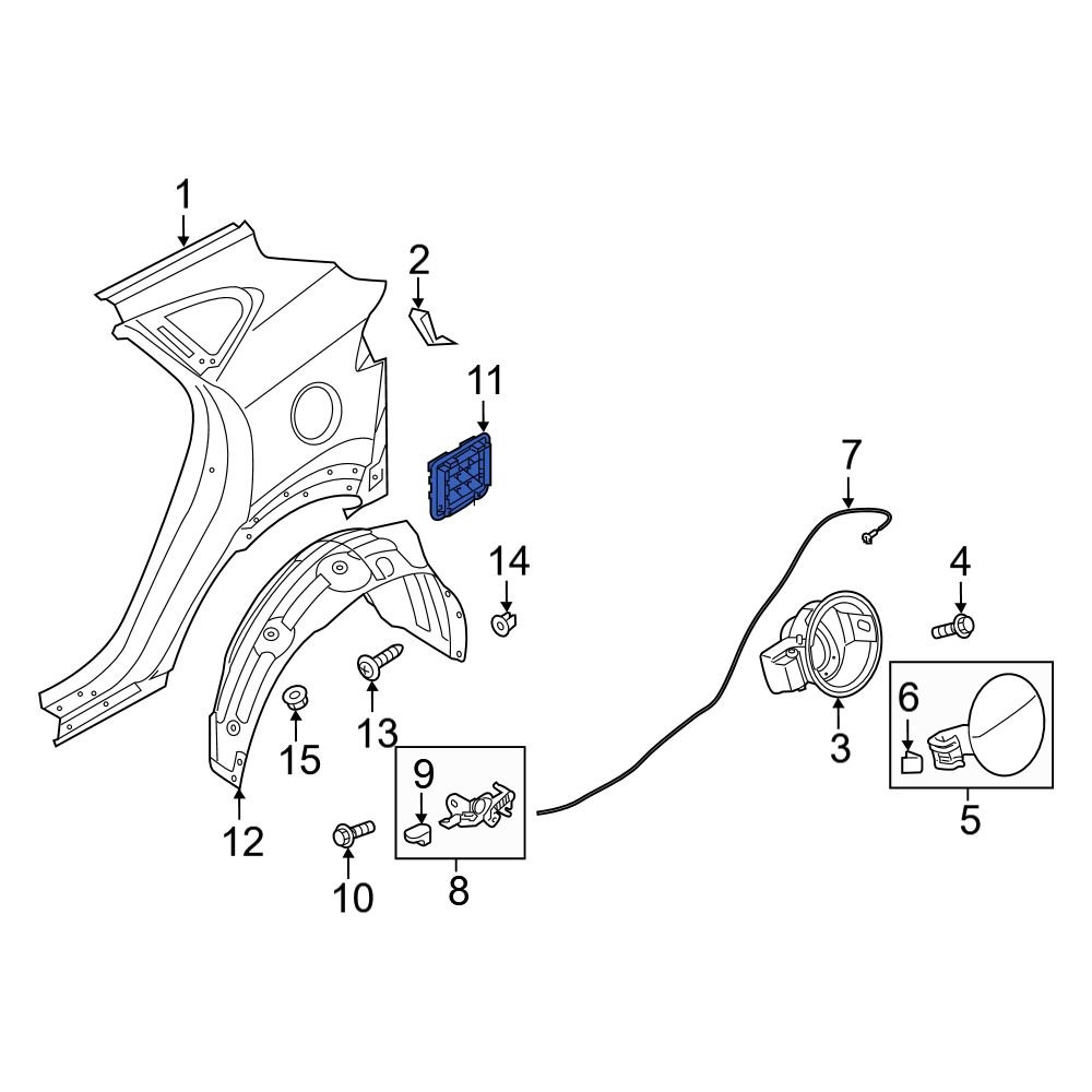 Hyundai OE 97510D3000 - Rear Quarter Panel Vent