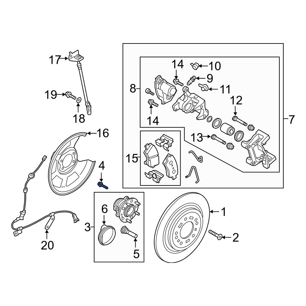 Hyundai OE 545612B100 - Axle Hub Mounting Bolt