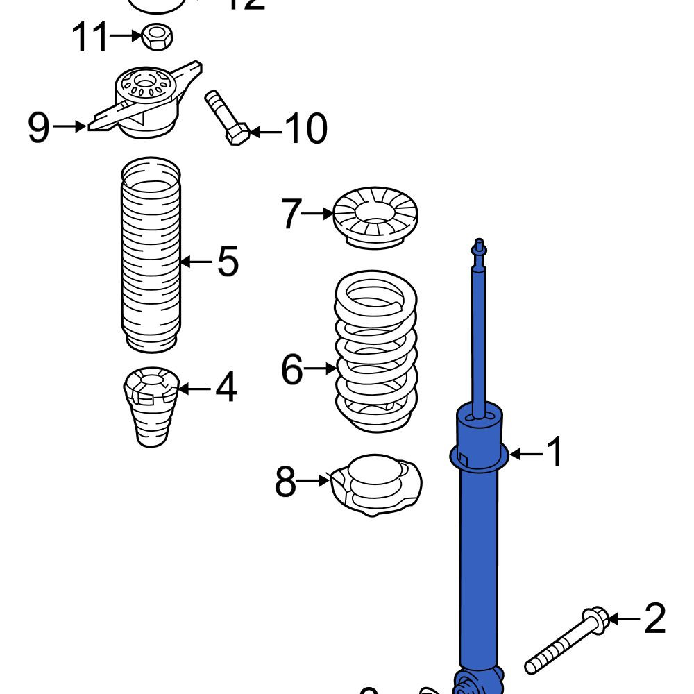 Hyundai OE 55311D3600 - Rear Suspension Shock Absorber