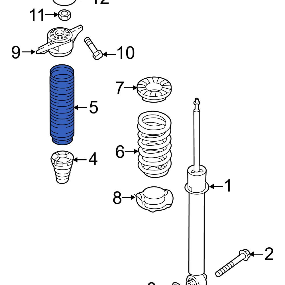 Hyundai OE 55370D3000 - Rear Suspension Shock Absorber Bellows
