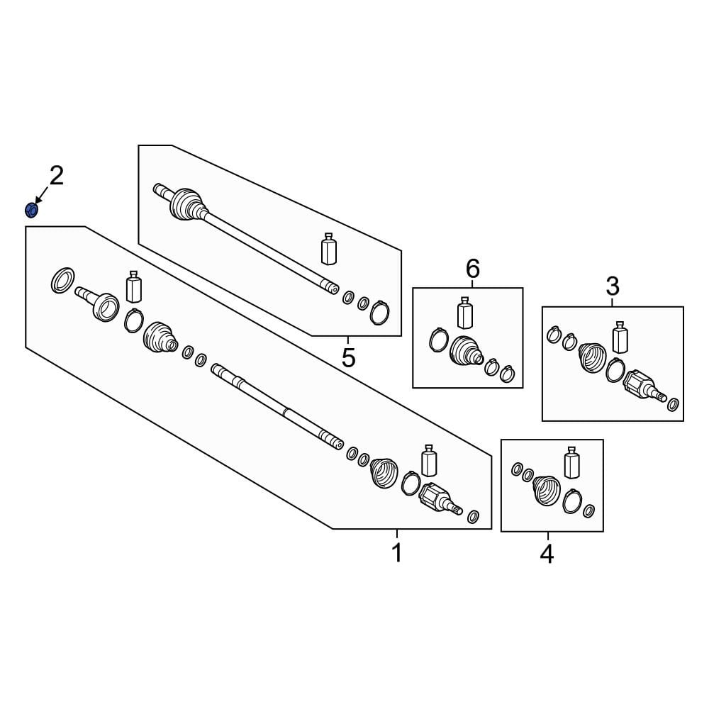 Hyundai OE 495514T000 - Front CV Joint Nut