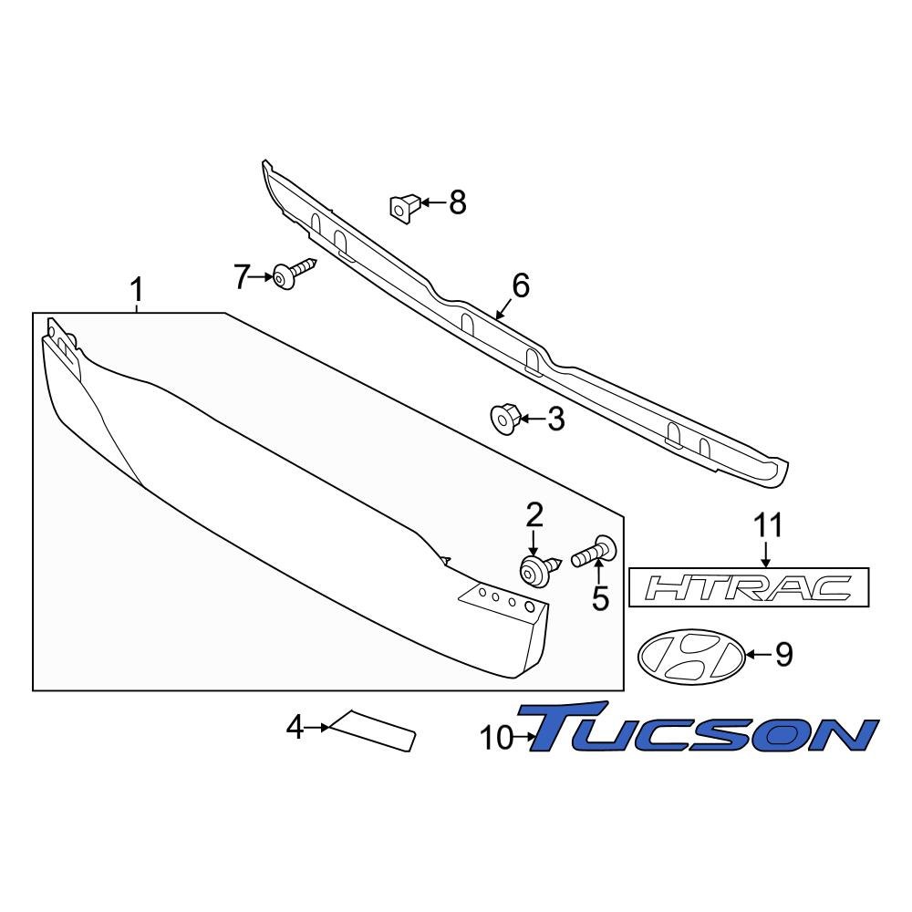Hyundai OE 86310D3500 - Rear Hatch Emblem