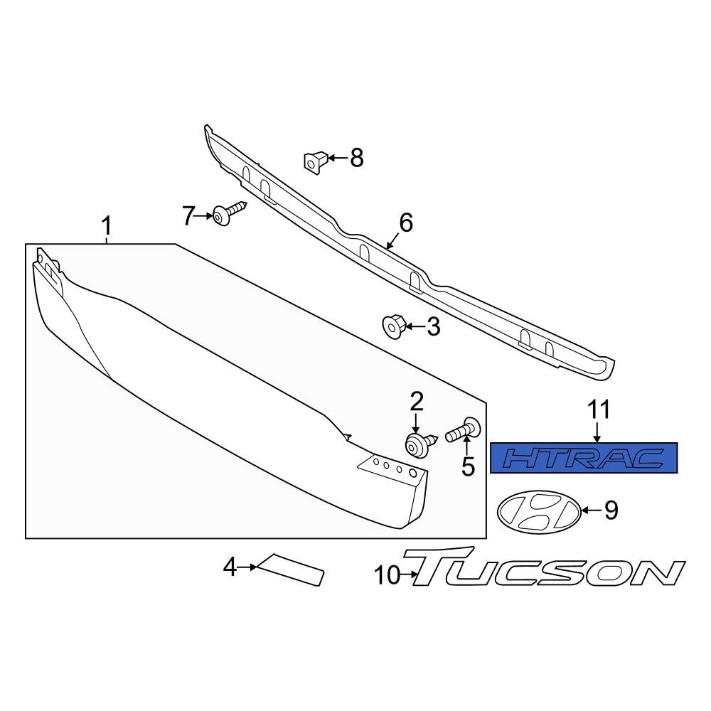 Hyundai OE 86310D3500 - Rear Hatch Emblem