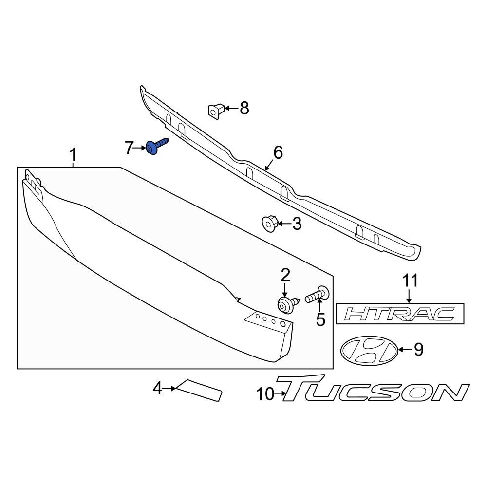 Hyundai OE 1244206207B - Bumper Cover Screw