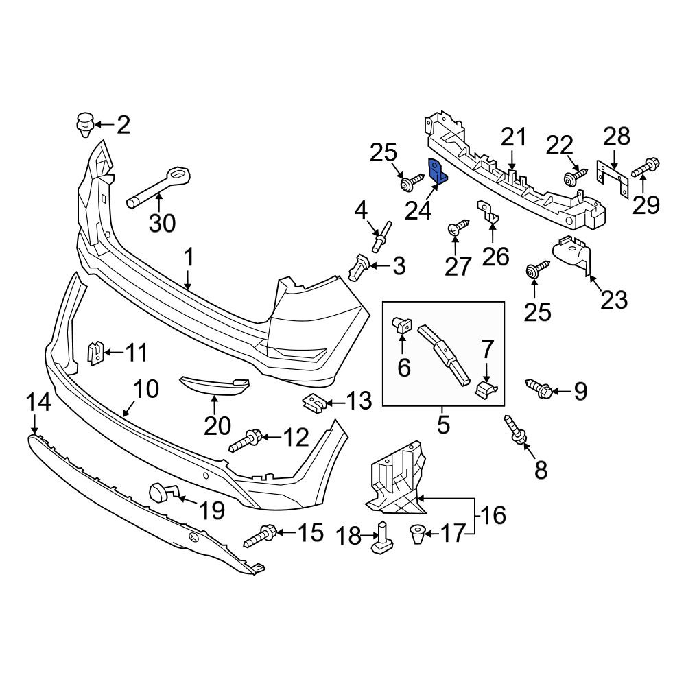 Hyundai OE 86637D3100 - Lower Bumper Impact Bar Bracket