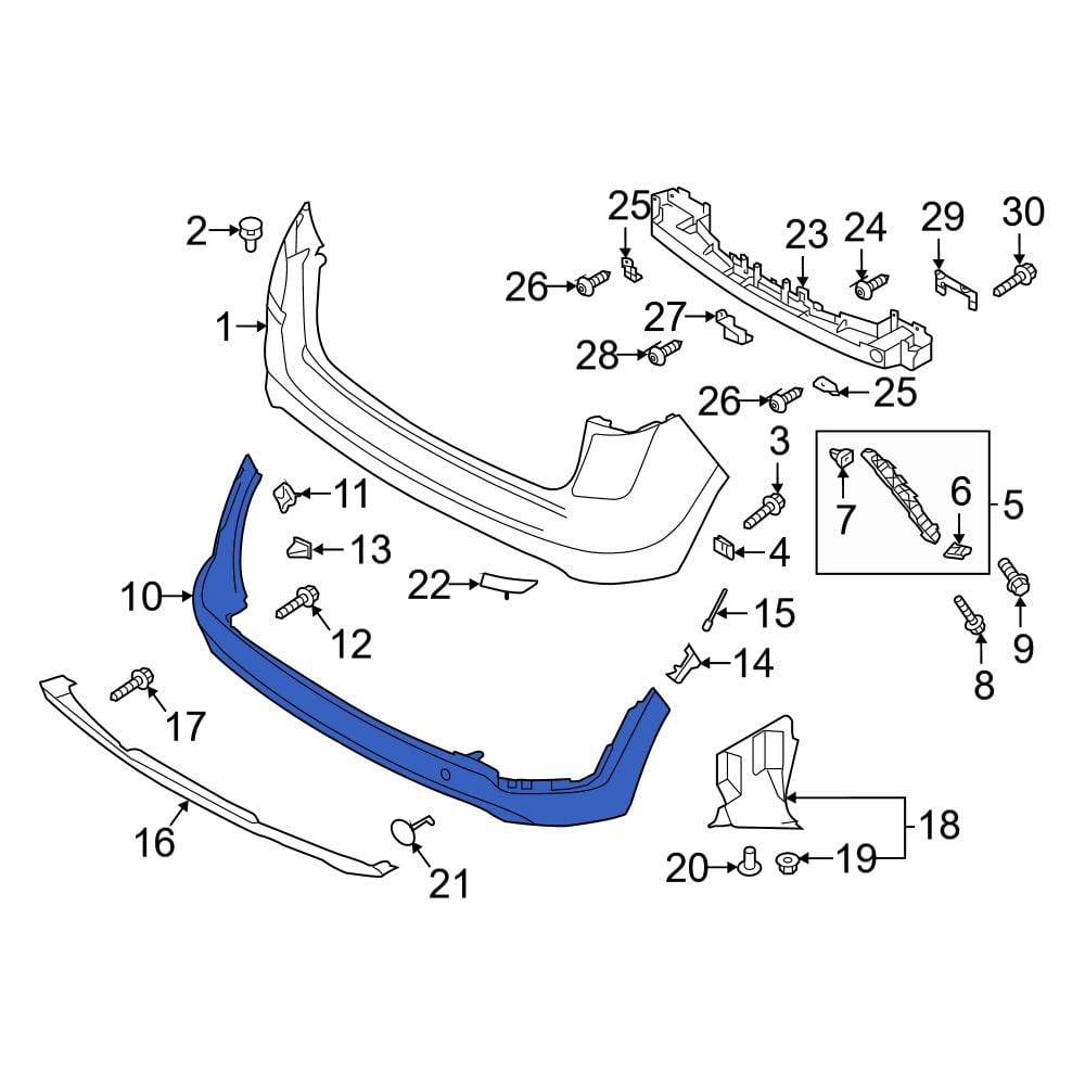 Hyundai OE 86512D3500 - Front Lower Bumper Cover