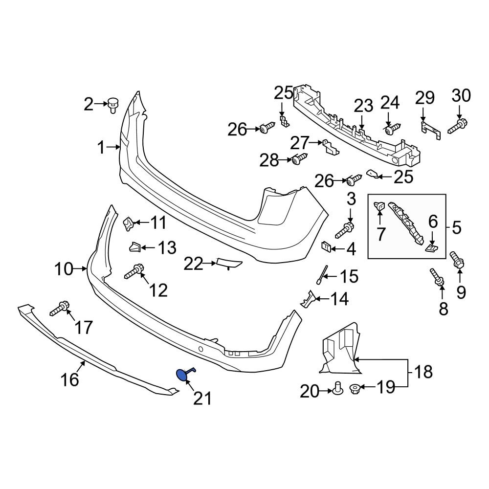 Hyundai OE 86667D3500 - Rear Tow Eye Cap