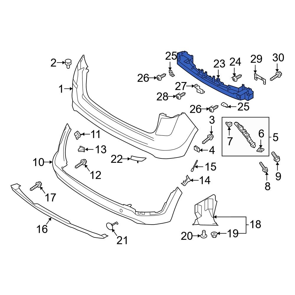 Hyundai OE 86631D3100 - Rear Bumper Impact Bar