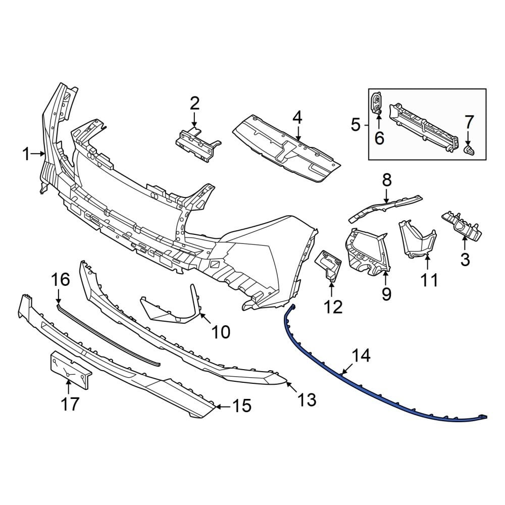 Hyundai OE 86599CW500 - Front Lower Bumper Trim