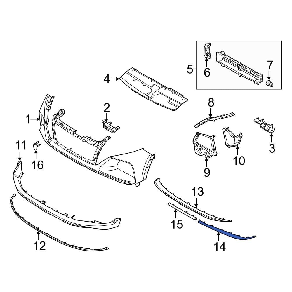 Hyundai OE 86595N9010 - Front Left Bumper Trim
