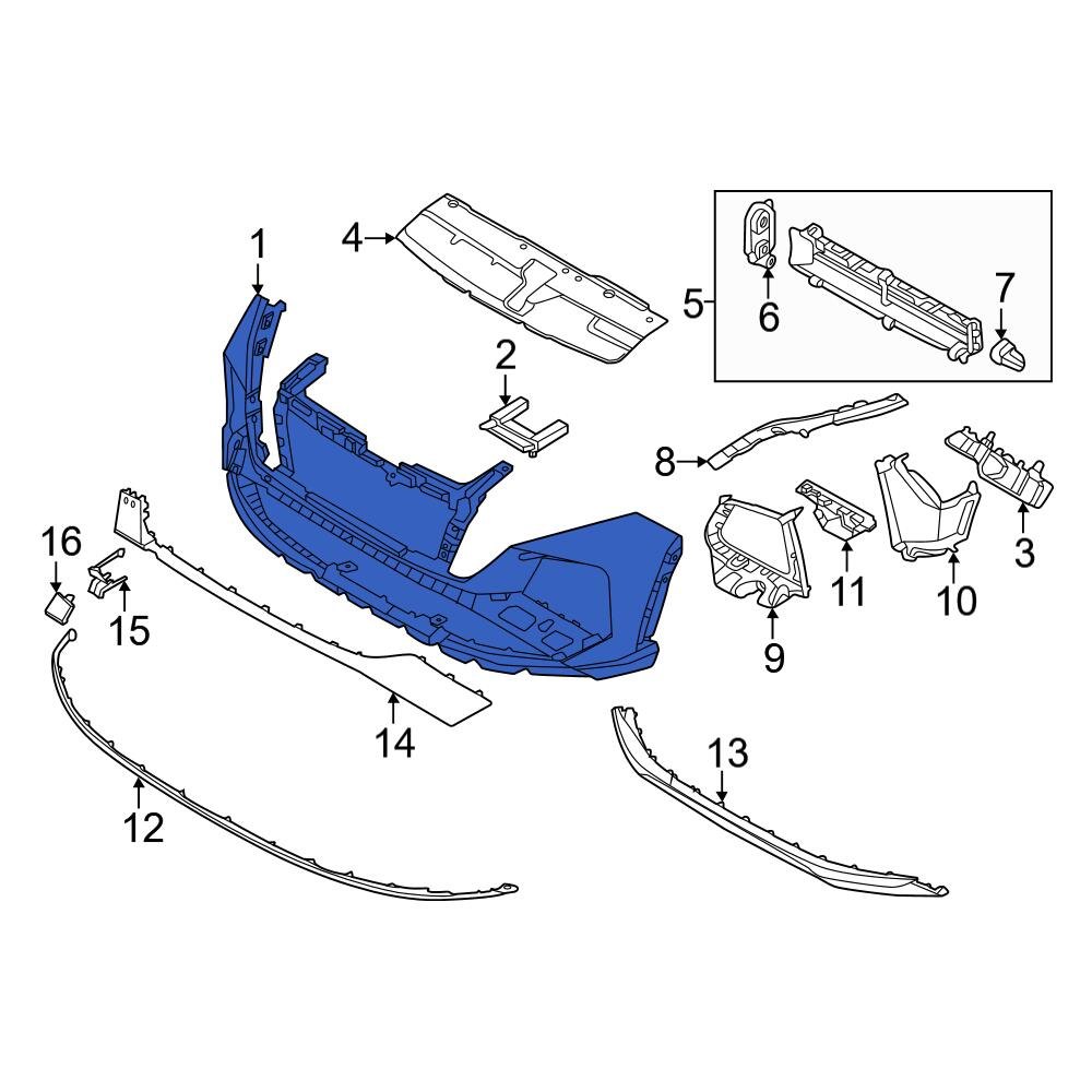 Hyundai OE 86511N9000 - Front Upper Bumper Cover