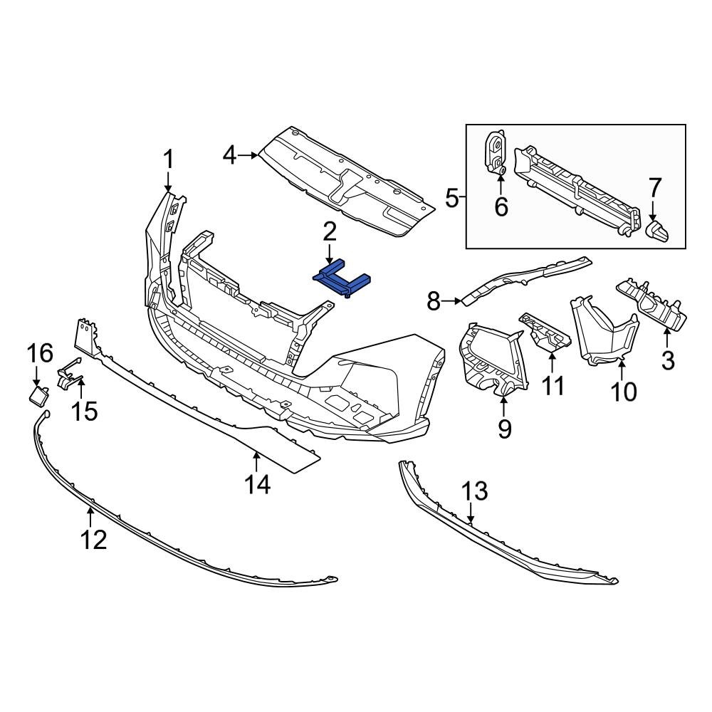 Hyundai OE 86535N9000 - Front Center Bumper Cover Bracket