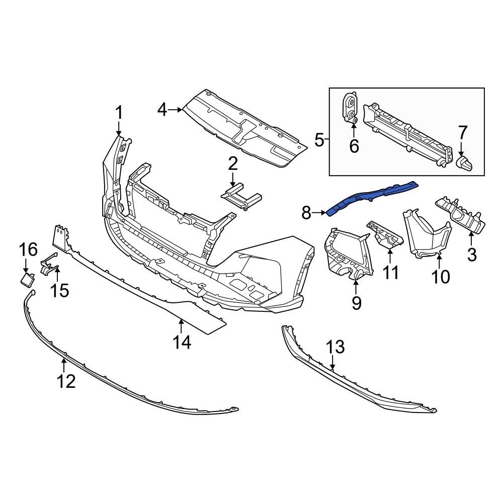 Hyundai OE 865E2N9000 - Front Right Bumper Guide
