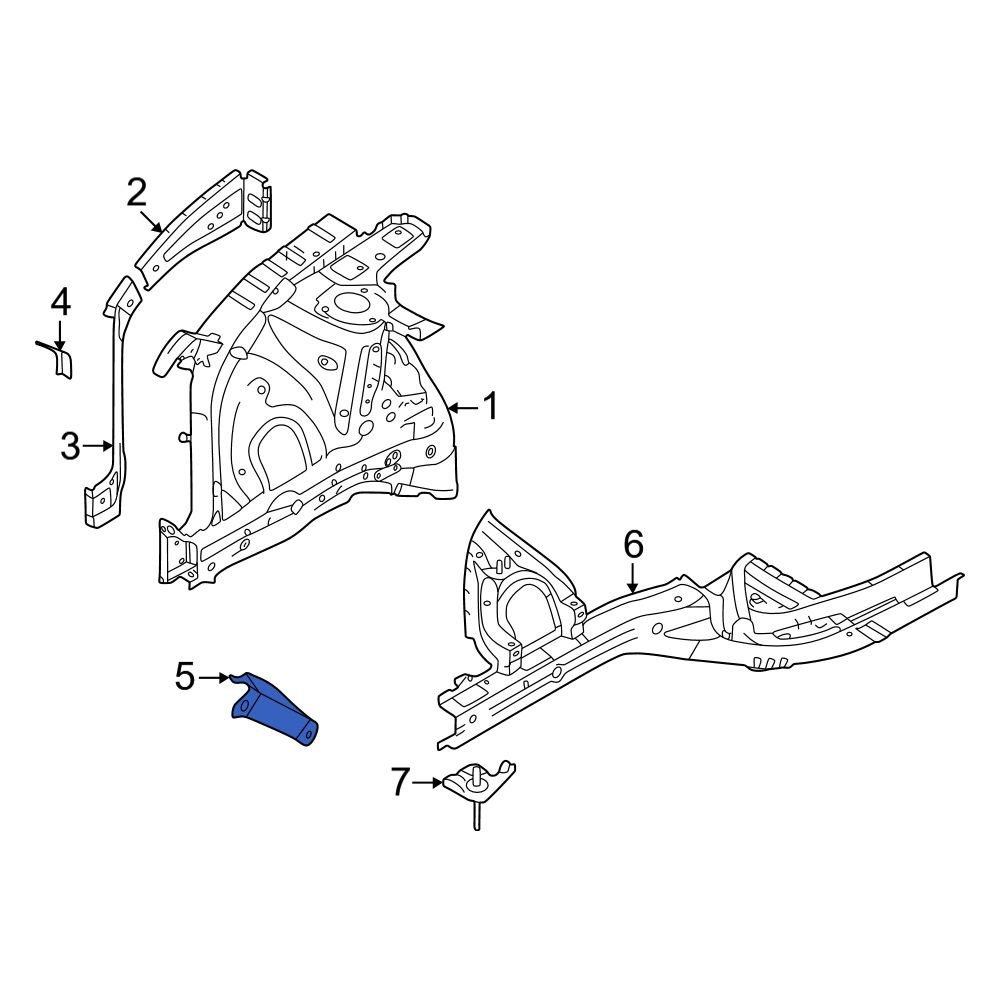 Hyundai OE 64577N9000 - Left Fender Bracket