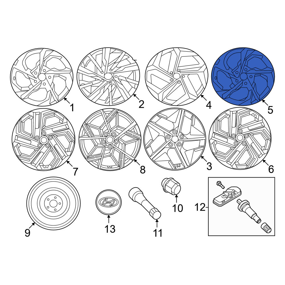 Hyundai OE 52919R5100 - Wheel