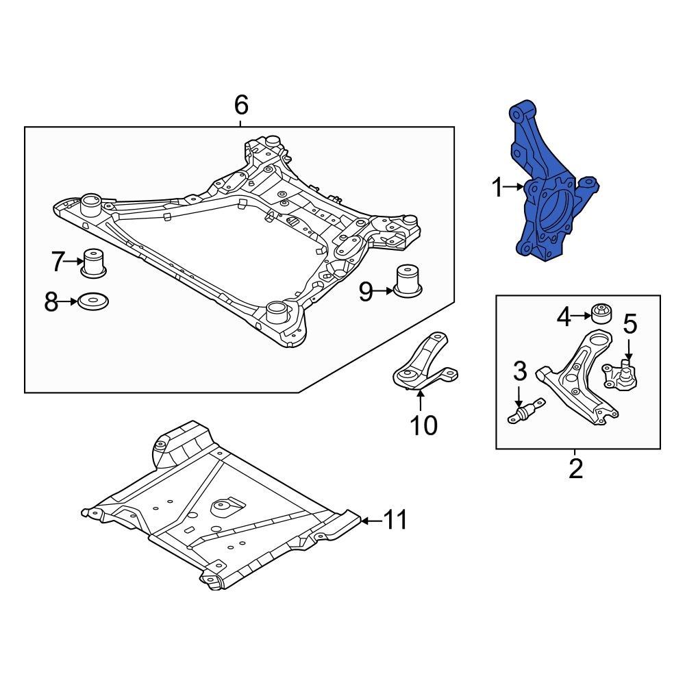 Hyundai OE 51710N9200 - Left Steering Knuckle