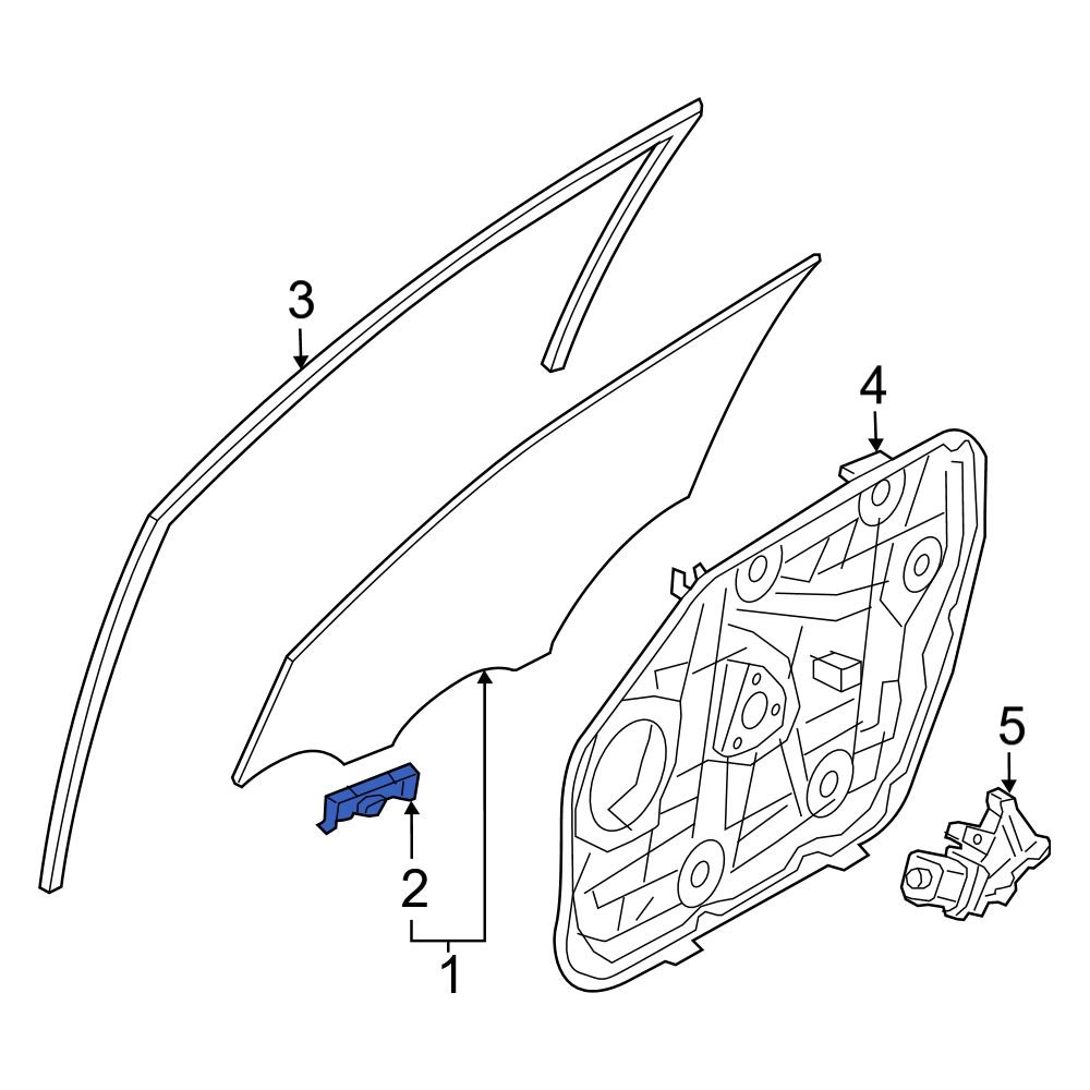 Hyundai OE 834132W000 - Door Glass Attaching Clips