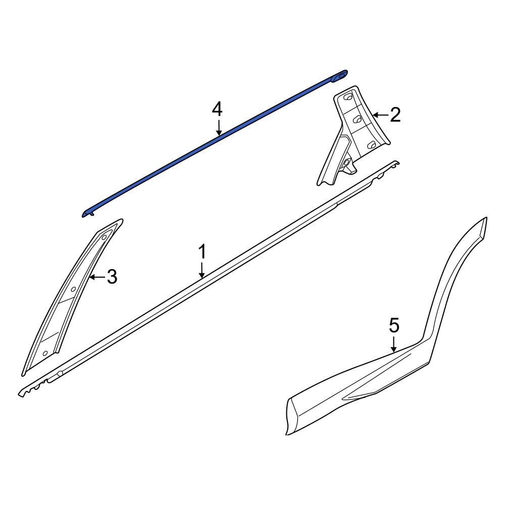 Hyundai OE 83860N9000 - Rear Right Door Reveal Molding