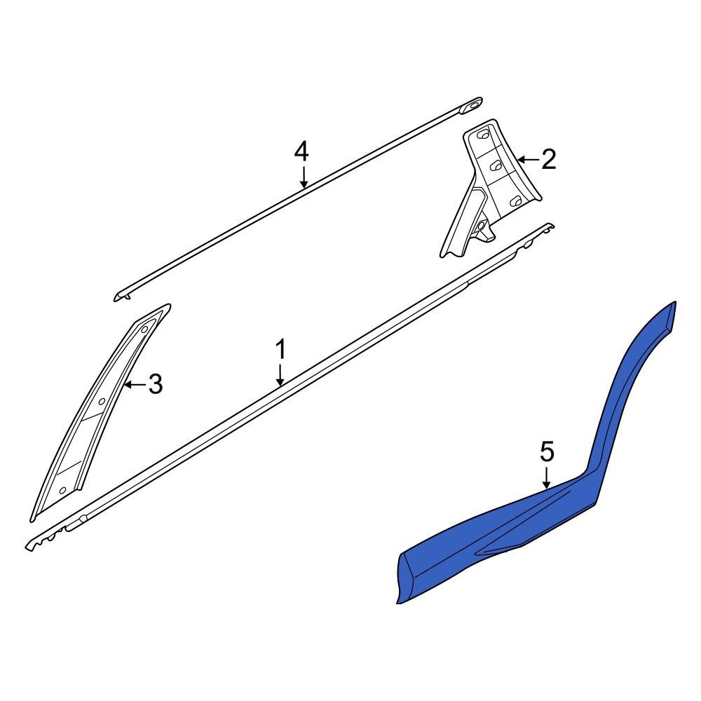 Hyundai OE 87721N9000CA - Front Left Door Molding