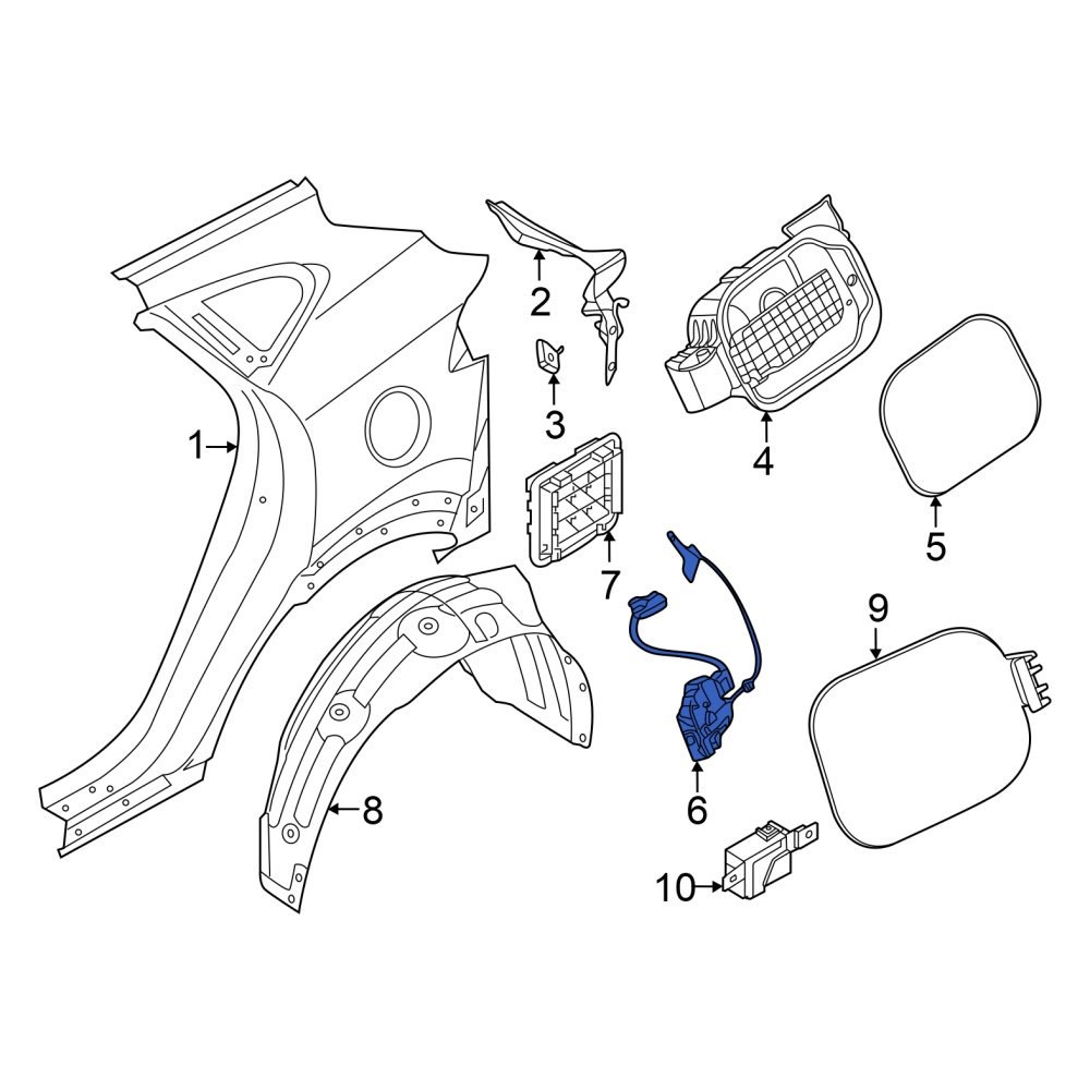 Hyundai OE 81560P0000 - Rear Fuel Filler Door Lock Actuator