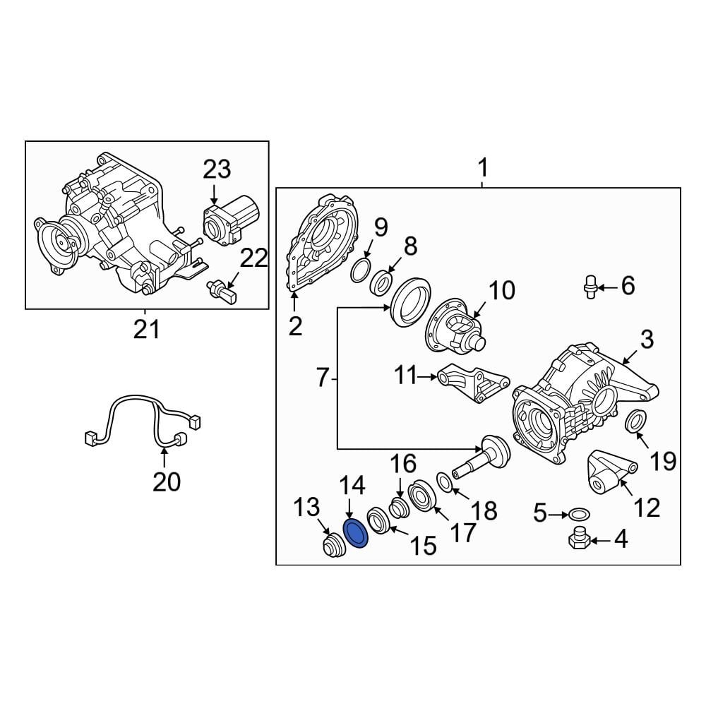 Hyundai OE 5305039100 - Rear Differential Pinion Seal