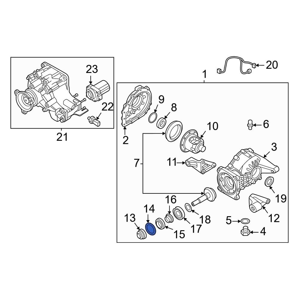 Hyundai OE 5305039100 - Rear Differential Pinion Seal