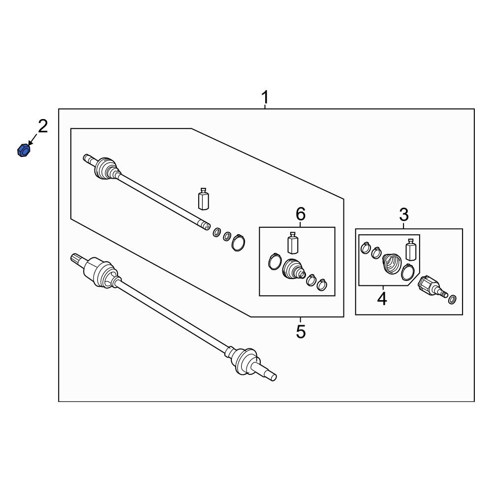 Hyundai OE 495514T000 - Front CV Joint Nut