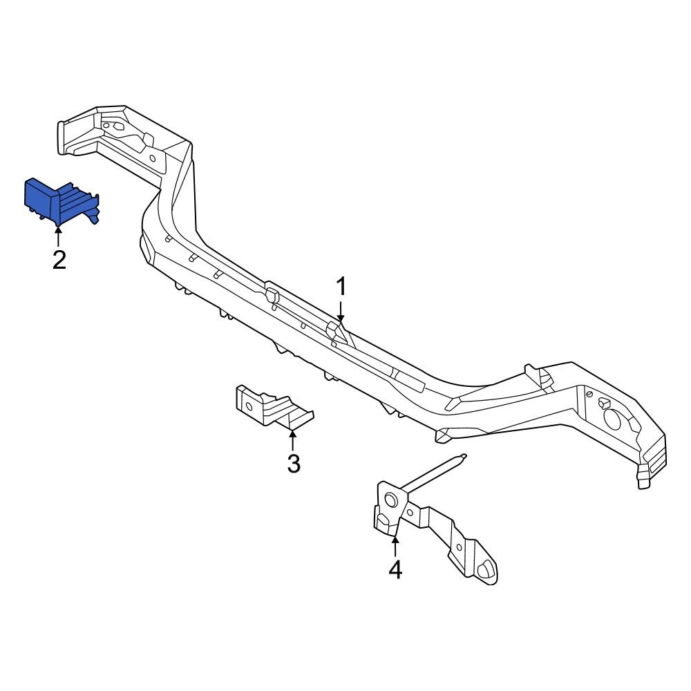 Hyundai OE 86633CW000 - Rear Upper Bumper Impact Bar Bracket
