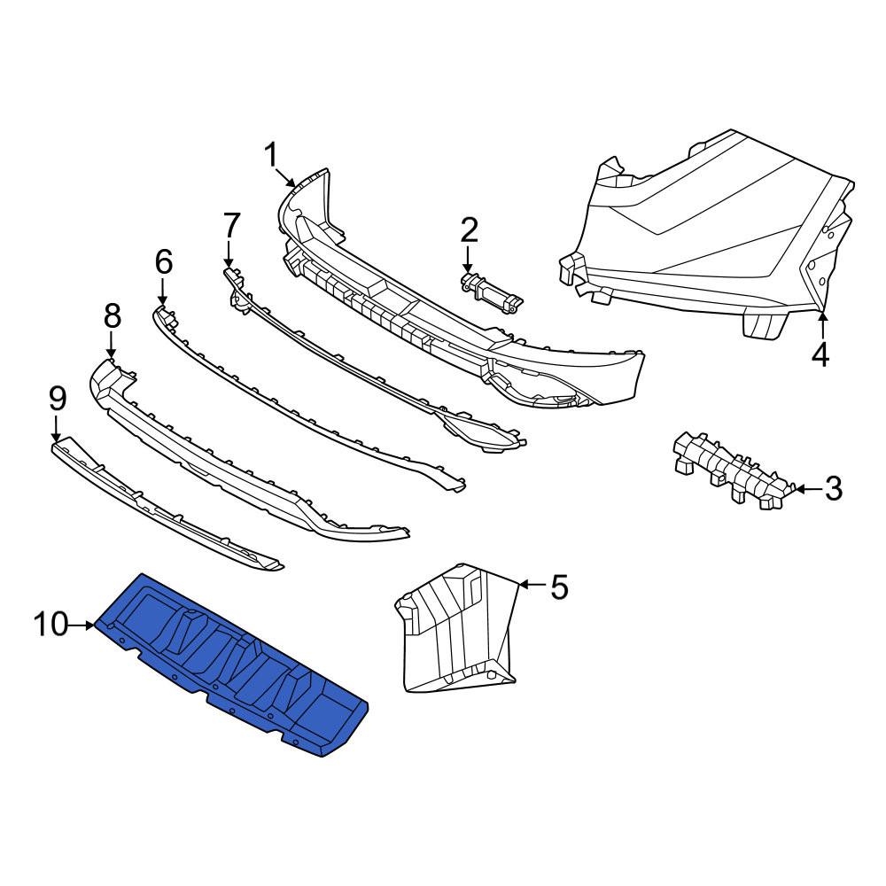 Hyundai OE 866A1CW000 - Rear Center Bumper Splash Shield