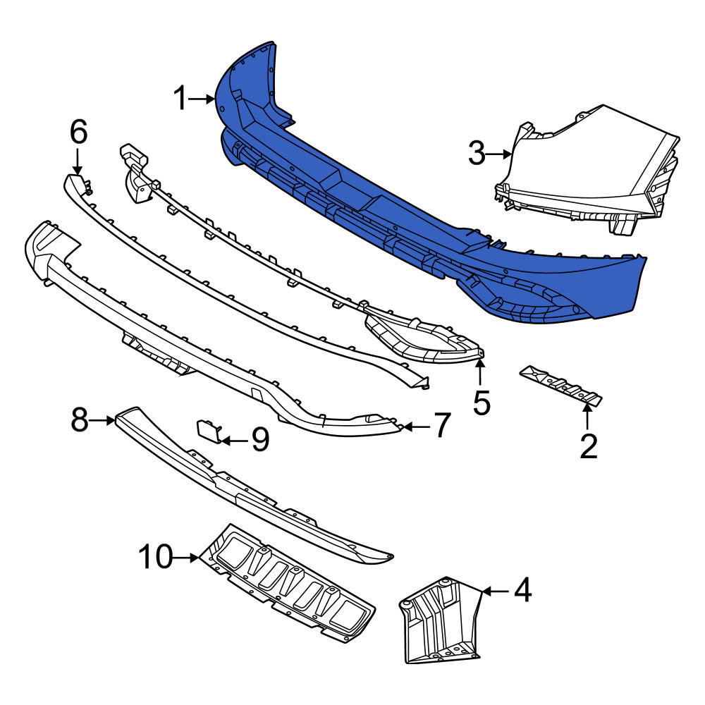 Hyundai OE 86650N9HC0CA - Rear Lower Bumper Cover