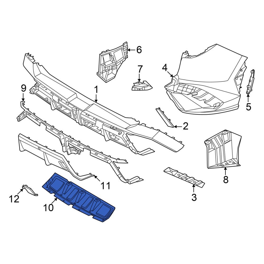 Hyundai OE 866A1N9500 - Rear Center Bumper Splash Shield