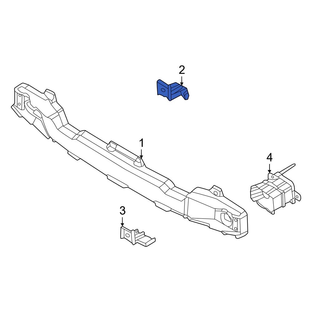 Hyundai OE 86633N9000 - Rear Upper Bumper Impact Bar Bracket