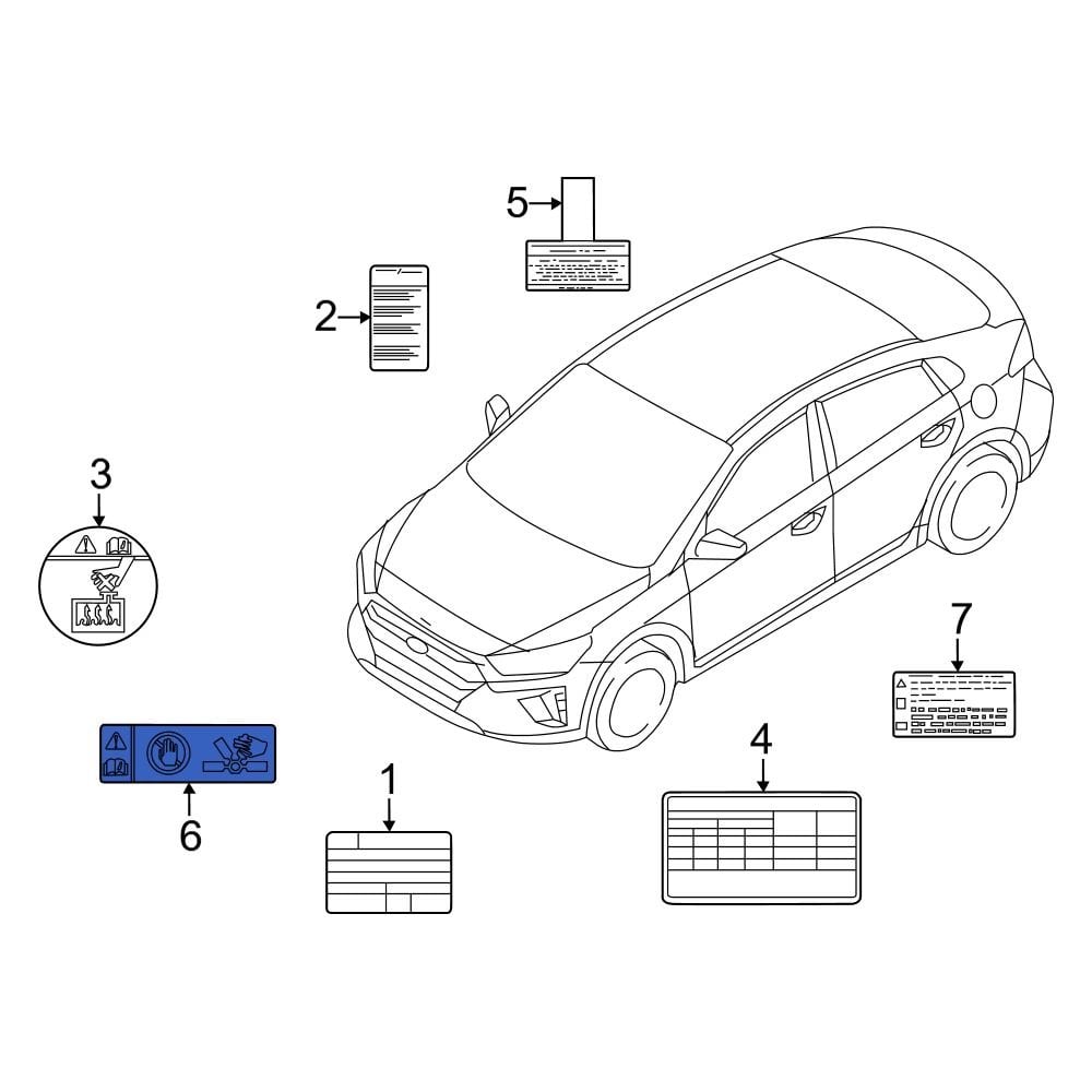 Hyundai OE 25388B1000 - Caution Label