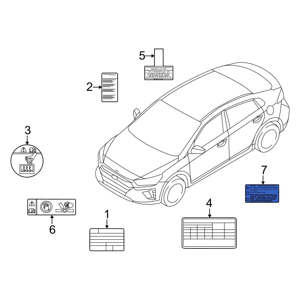 Hyundai OE 97699GI590 - A/C System Information Label