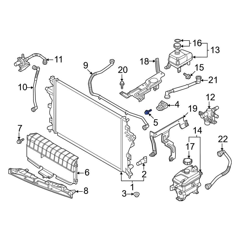 Hyundai OE 291B0GI000 - Front Radiator Support Air Deflector