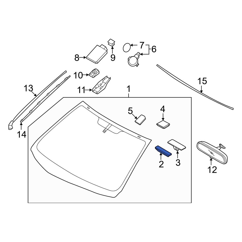 Hyundai OE 861143D000 - Windshield Insulator