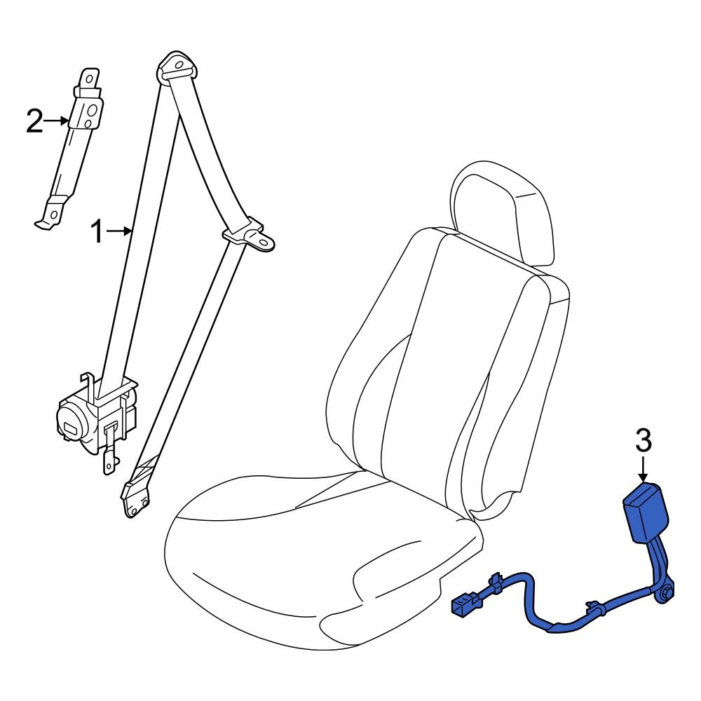 Hyundai OE 89840GI500NNB - Rear Right Seat Belt Receptacle