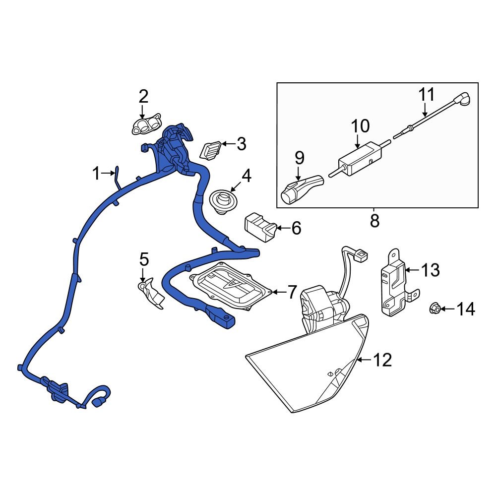 Hyundai OE 91683GI021 - Rear Drive Motor Battery Pack Charging Port ...