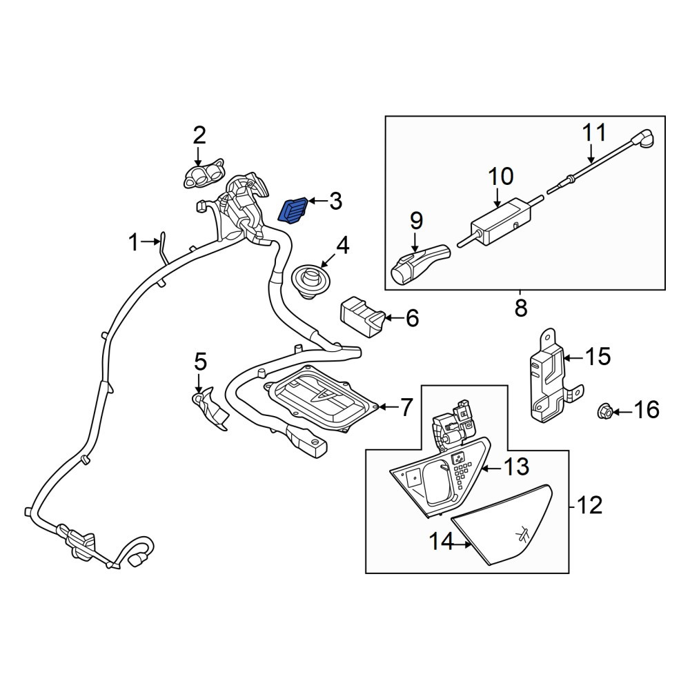 Hyundai OE 91677PI100 - Rear Drive Motor Battery Pack Charging Port ...